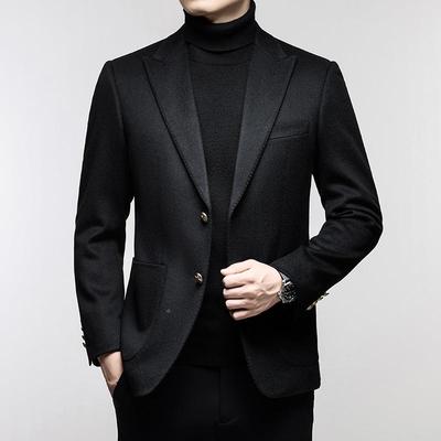 男士羊毛278西装大服尚衣秋冬时潮毛呢保暖上衣流轻奢休闲羊绒西