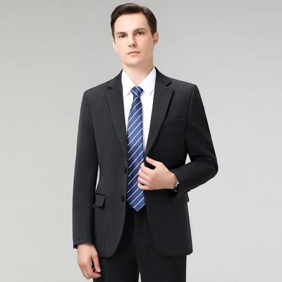 高端男士西套秋装冬厚款服中年毛西装二件羊套职228-G业装商务正