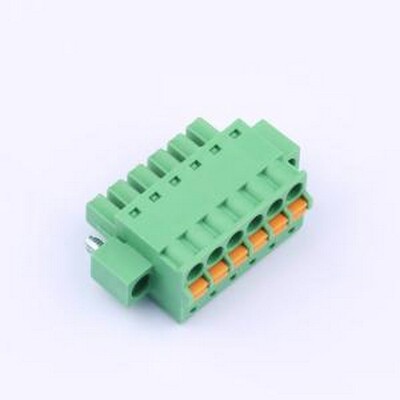 JL15EDGKDM-38106G01 插拔式接线端子 螺丝固定 1x6P 3.81mm 排数