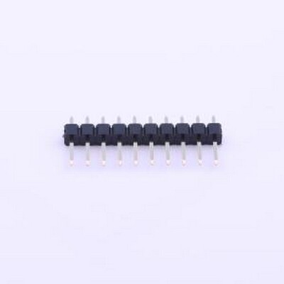 MTP125-1110S1 排针 间距:2.54mm 1x10P 直插 方针 插件,P=2.54mm