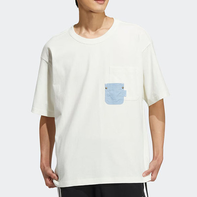 Adidas三叶草 男子纯棉宽松圆领工装运动休闲短袖T恤 HM7990 7991