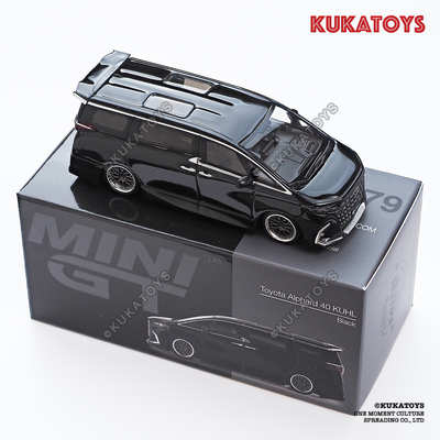 MINIGT1179 1/64丰田埃尔法黑色40商务车MPV合金汽车模型收藏摆件