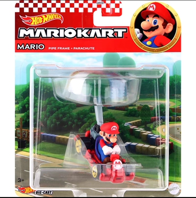 风火轮HotWheels超级马里奥GVD30马里奥卡丁车合金小车模型玩具