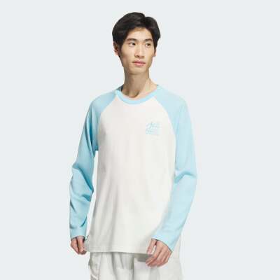 Adidas阿迪达斯M LOGO TEE3男子运动休闲宽松长袖圆领T恤JI9826