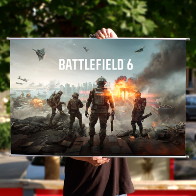 战地6周边游戏挂画 BATTLEFIELD6布制海报金属画轴宿舍装饰
