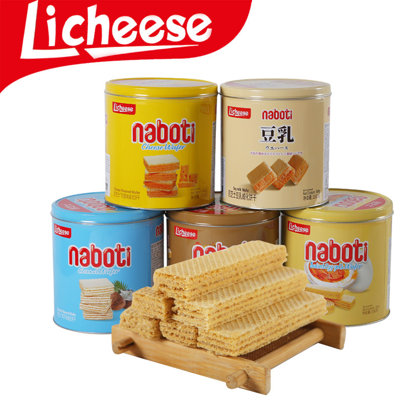 国产naboot威化桶装奶酪豆乳味威化休闲食品小吃_虎窝淘