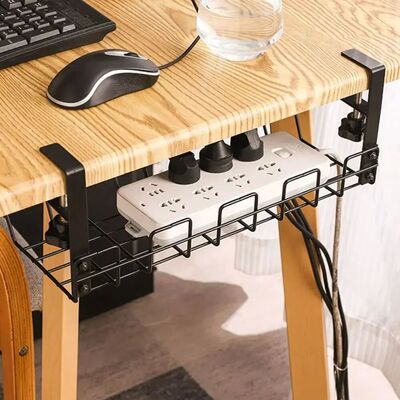 Under Table Storage Rack Metal Cable Management Tray Home Of