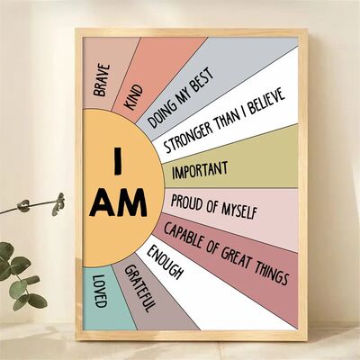 1PCS Educational Sun Colorful Positive Affirmation Quote Boh