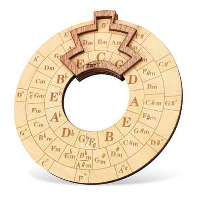 Wooden Melody Tool Round Circle of Fifths Wheel Melody Chord