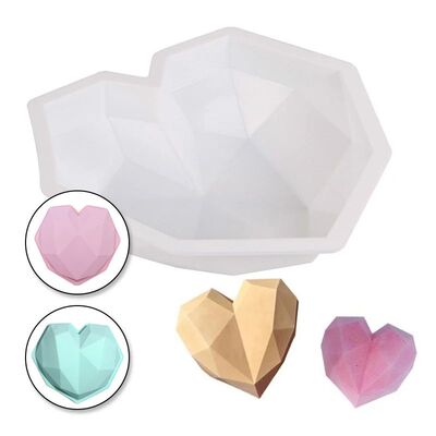 Big Diamond Heart Silicone Mold Big Love Heart Cake Fondant