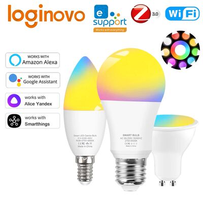 Zigbee Smart LED Light Bulb E27 GU10 E14 Wifi RGBCW LED Lamp