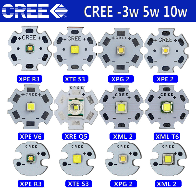 科锐CREE XPE Q5 XPG2 XTE R5 XML2 10W 3W强光手电大功率LED灯珠_虎窝淘