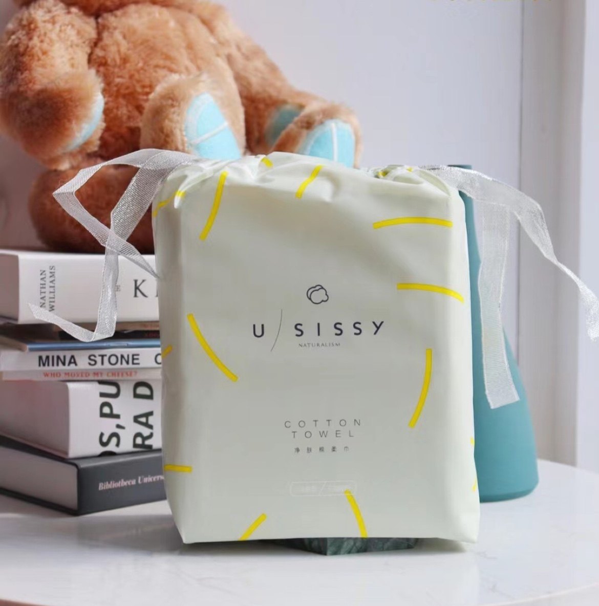 Usissy纯棉棉柔巾加厚一次性洁面巾洗脸巾卸妆棉干湿两用