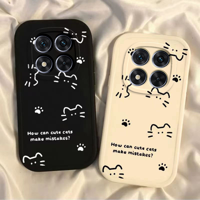 适用红米Note15Pro手机壳RedmiNote15Pro+小米新款保护套Redmi硅胶5G全包防摔por十男女noto加软外壳线条猫咪