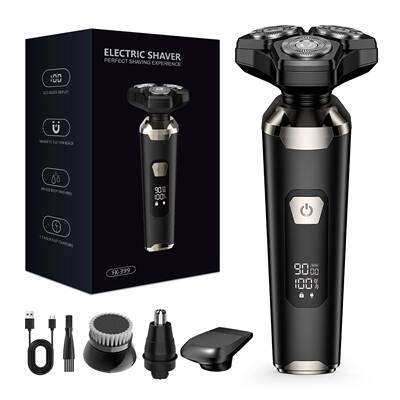 Men's Electric Rotary Shaver, 3 Floating Heads, IPX7 Wet Dry
