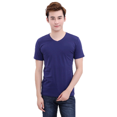 柔软v领修身透气汗衫春夏新品