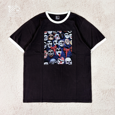 现货RASSVET MEN CDMX RINGER TEE SHIRT印花团撞色短袖T恤26AW