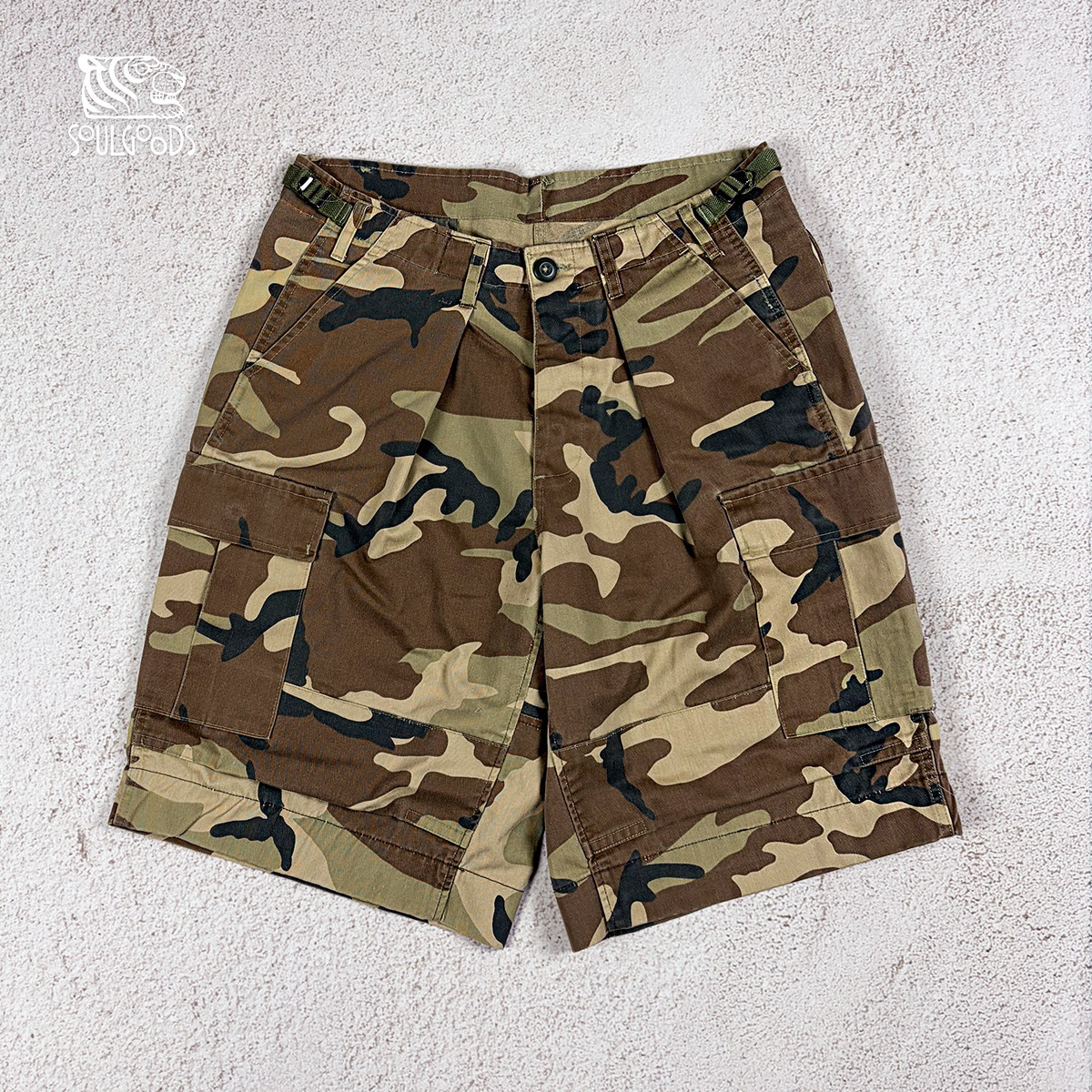 现货ANACHRONORM FADED BDU CAMO SHORTS日产复古BDU迷彩短裤26SS