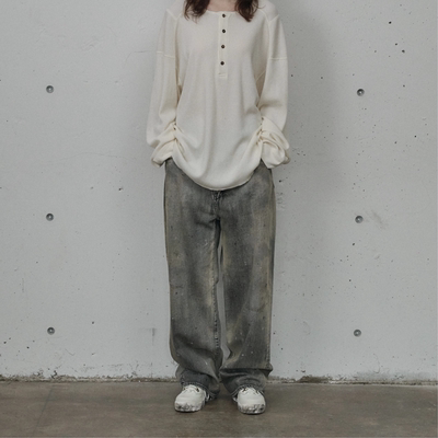 现货ANCELLM #01 TAPERED 5P DENIM PANTS复古锥形修身牛仔裤26SS