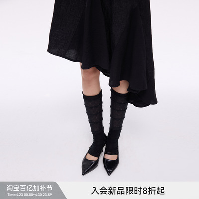 【足尖协奏曲】BiLLconch复古肌理感堆堆袜套针织拼接中筒腿套女