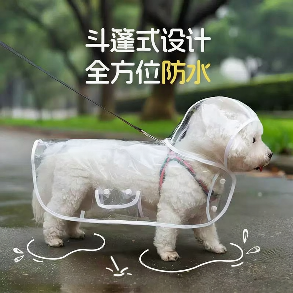 狗狗雨衣狗狗雨披小型狗狗透明雨衣宠物服饰猫咪雨衣宠物雨衣