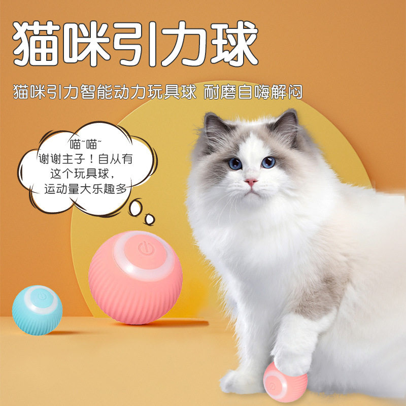 猫咪引力智能动力玩具球仿生宠物球耐磨耐咬自嗨电动逗猫球猫玩具