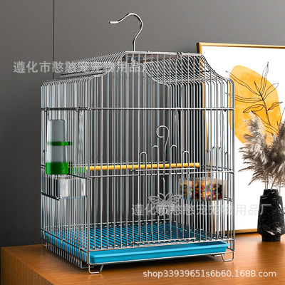 鸟笼子大号金属群鸟笼家用虎皮鸟笼玄凤鸟笼相思鸟笼鸟窝