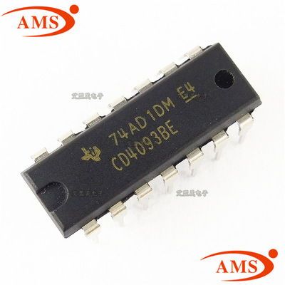 CD4093BE CD4093B 直插DIP-14 CMOS四路2输入逻辑IC 全新现货