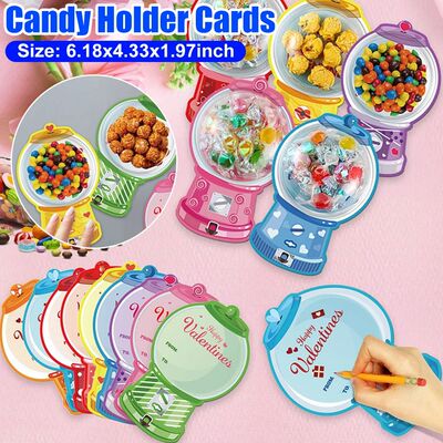 18/36PCS Valentine Candy Holder Cards Valentine’s Day