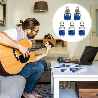 5 Pcs Guitar Effect Pedal 3PDT Footswitch 9 Pin Latching