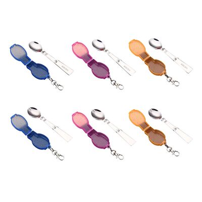 Stainless Steel Foldable Spoon Fork with Carrying Case