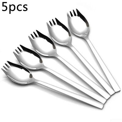 5Pcs Spork Stainless Steel Spoon Fork Silverware