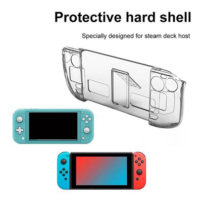 Clear PC Protective Case with Bracket Game Console