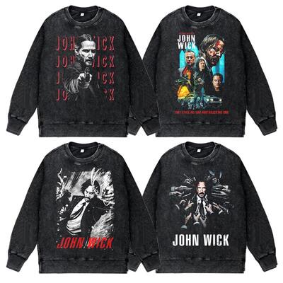 美式复古圆领无帽卫衣