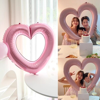 Valentine's Day 40 inch hollow out love aluminum film ballo