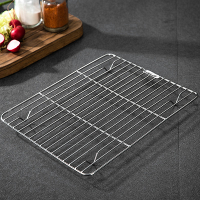 Flat bottomed square plate cooling rack baking bread grid s