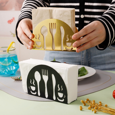 Napkin holder, iron vertical tissue storage rack, restauran