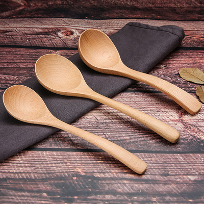 Beech wooden unpainted big wooden spoon Hot pot shop soup s