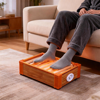 实木取暖器家用暖脚神器单人学生上班湖南烘脚电火桶烤火箱暖炉