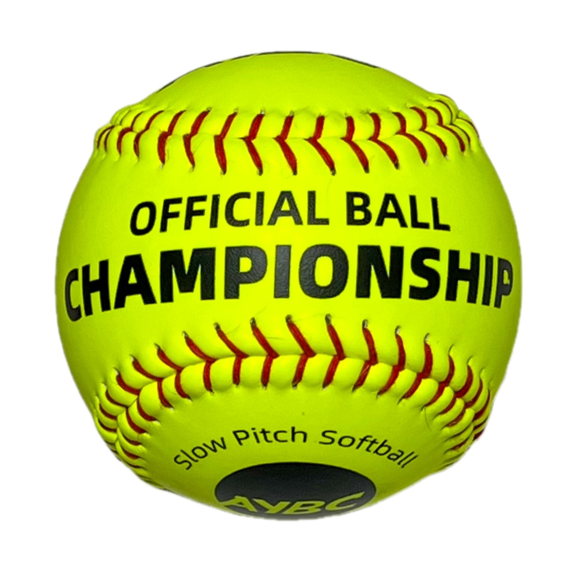 AYBC中国制爱勇博12英寸荧光色软芯仿皮慢投垒球_虎窝淘