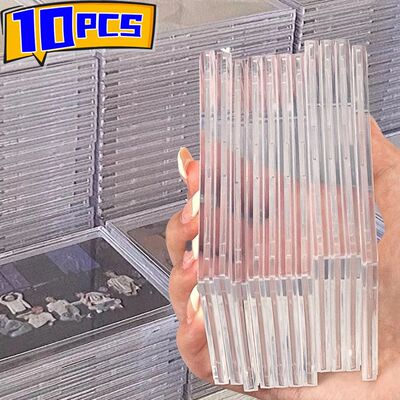 Clear Acrylic Card Holder Snap Type Gaming Sports Trading Ca