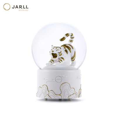 JARLL赞尔水晶球音乐盒十二生肖之老虎旋转八音盒送同学生日礼物