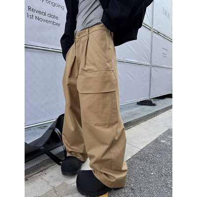 ESC MAN STUDIO/大大的直筒版型进口时装面料阔型工装裤