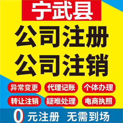 宁武公司注册个体工商营业执照代办公司注销企业变更股权异常代理