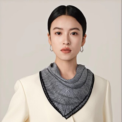 吴秋日序曲重磅新款桑蚕丝围巾