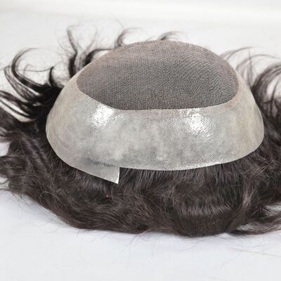 现货跨境亚马逊男士发块假发AUS10X8 1B# hair toupee men真人发