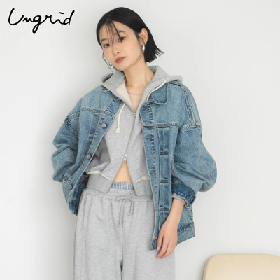 Ungrid26春新品复古水洗牛仔外套