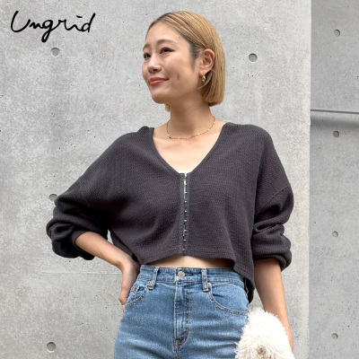 Ungrid25秋冬新品长袖毛针织开衫