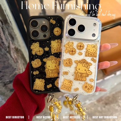 新年财神Kitt猫vivo手机壳金箔