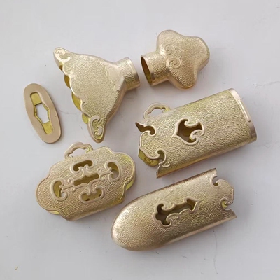 龙泉刀剑配件纯铜底纹款式黄铜材质宝剑装具黄铜套件